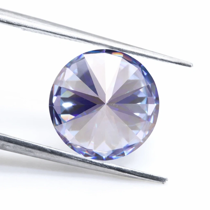 Advanced Round Cut Swiss Blue Moissanite Loose Stones Wholesale
