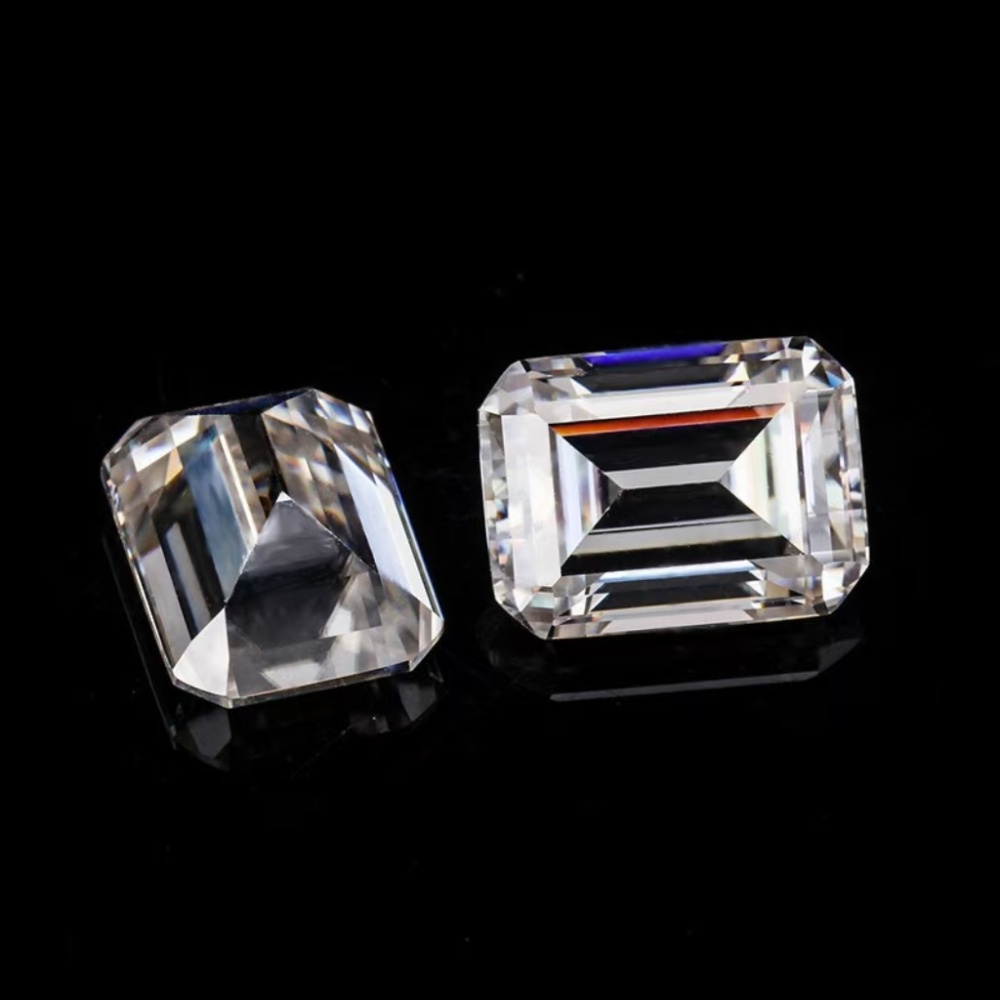 Elegant Emerald Cut Moissanite Loose Stone Wholesale for DIY Lovers